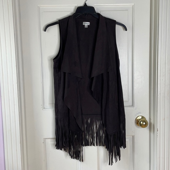 Decree | Jackets & Coats | Black Fringe Vest | Poshmark